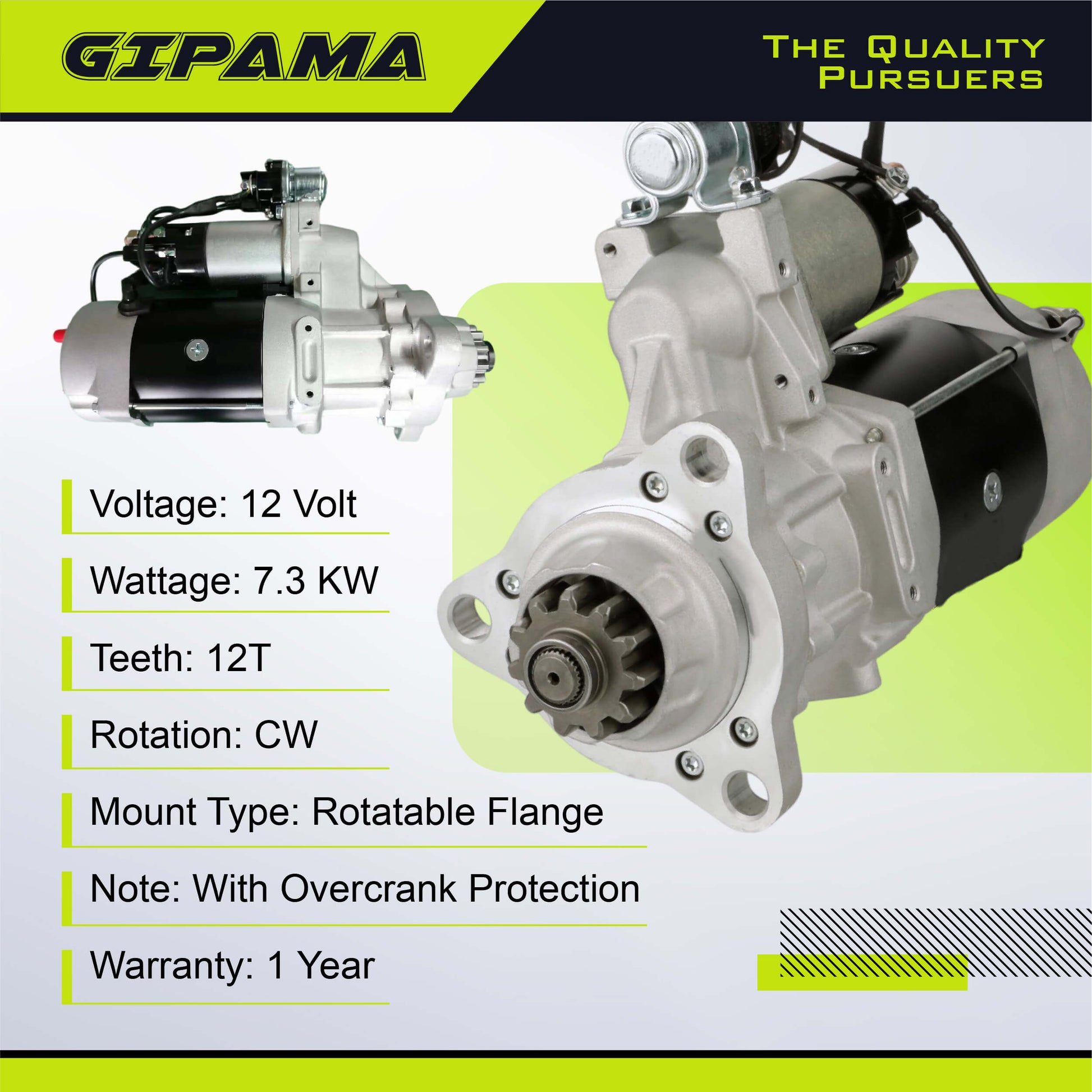 Starter 6924N for Delco 8200308, Volvo 1990-2009, Ford 1967-1999 ...